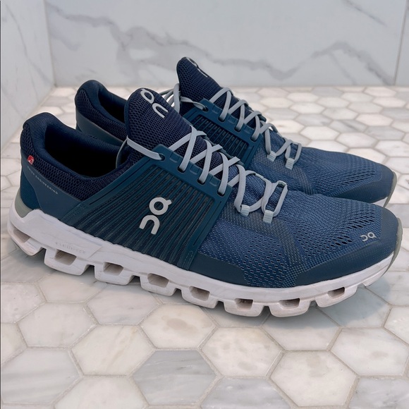 On Running | Shoes | On Cloud Cloudshift Running Sneakers In Blue Denim ...